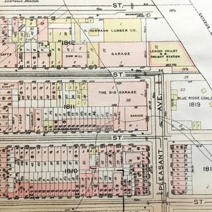 Antique Manhattan, New York City Map From Bromley's 1925 Manhattan Land ...