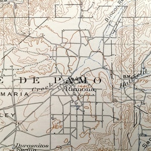 Antique Ramona, California 1903 US Geological Survey Topographic Map ...