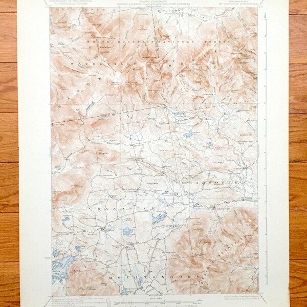 Antique Map of Squam Lake - Etsy