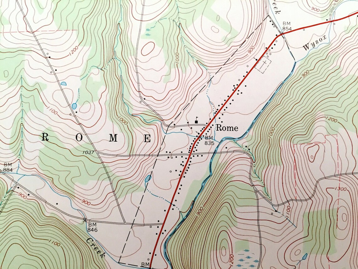 Antique Rome Pennsylvania 1967 US Geological Survey | Etsy