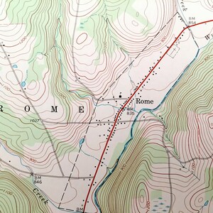 Antique Rome, Pennsylvania 1967 US Geological Survey Topographic Map ...