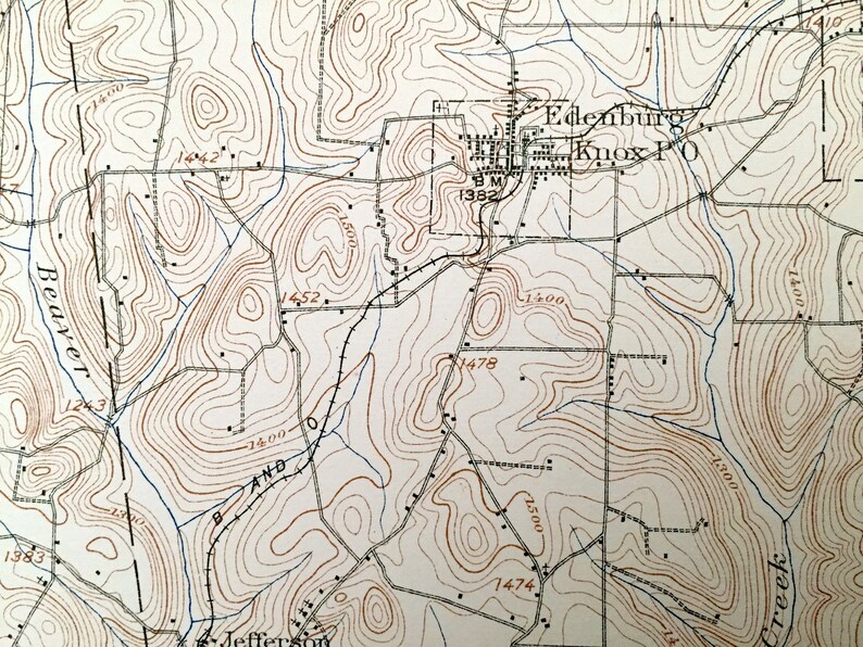 Antique Foxburg Pennsylvania 1908 US Geological Survey - Etsy UK