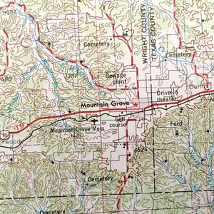 Antique Springfield, Missouri 1954 US Geological Survey Topographic Map ...
