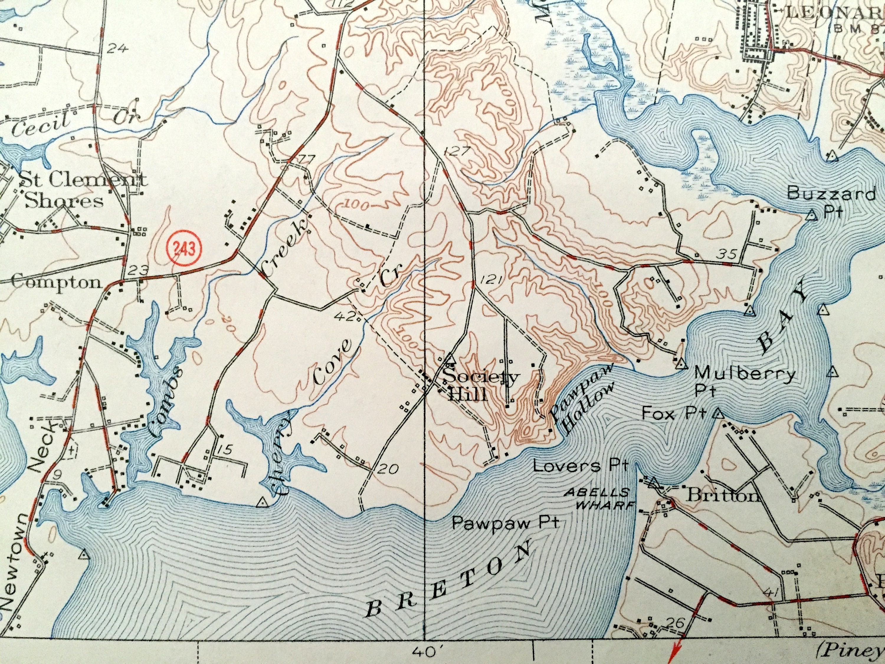 Antique Solomon's Island Maryland 1939 US Geological | Etsy
