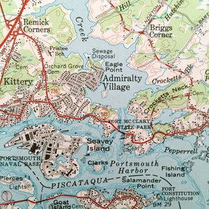 Antique Kittery, Maine 1956 US Geological Survey Topographic Map – York ...