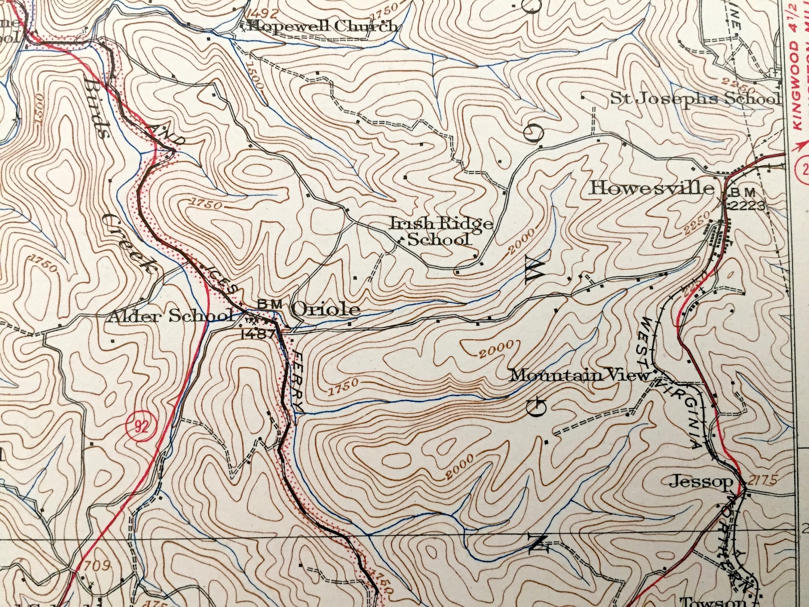 Antique Thornton, West Virginia 1926 US Geological Survey Topographic ...