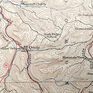 Antique Thornton, West Virginia 1926 US Geological Survey Topographic ...