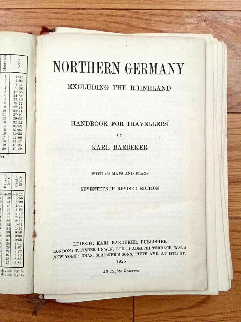 Antique 1925 Naumburg Germany Map From Baedekers Guide Atlas - Etsy