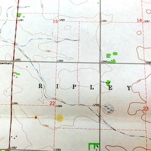 Antique Hayfield Northwest, Minnesota 1966 US Geological Survey ...