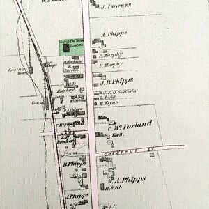 Antique 1875 Hopkinton, Massachusetts Map From J.B. Beers Atlas of ...