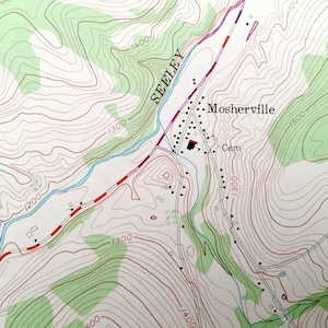 Antique Millerton, Pennsylvania 1954 US Geological Survey Topographic ...