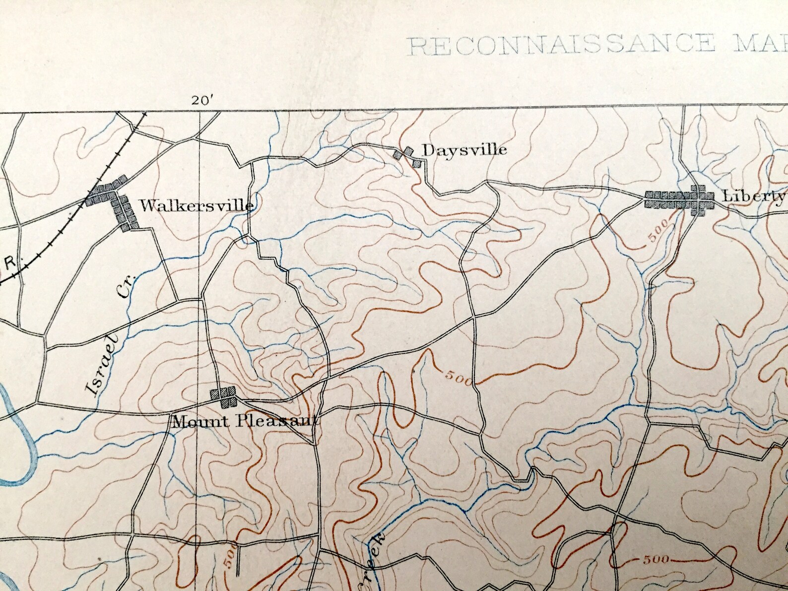 Antique Frederick, Maryland 1894 US Geological Survey Topographic Map ...
