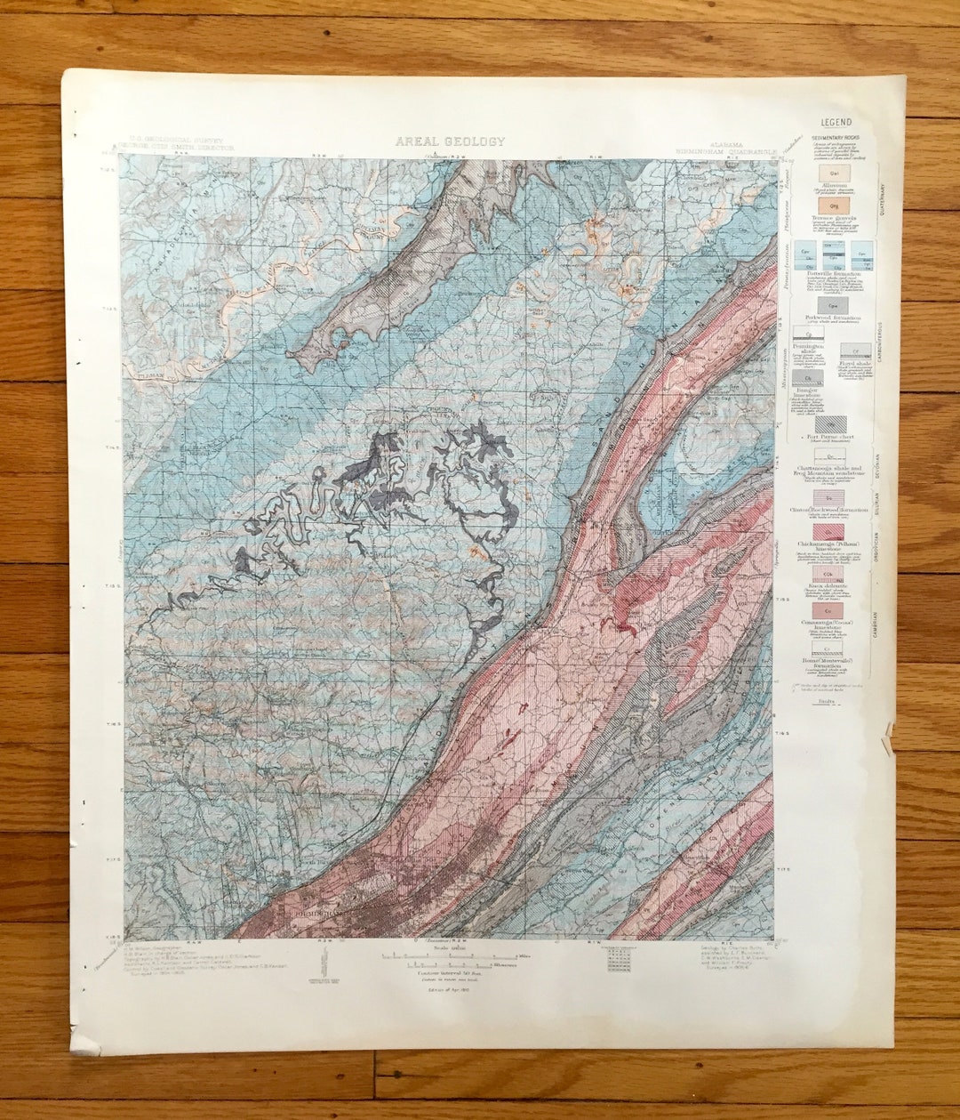 Antique Birmingham, Alabama 1904 US Geological Survey Topographic Map ...