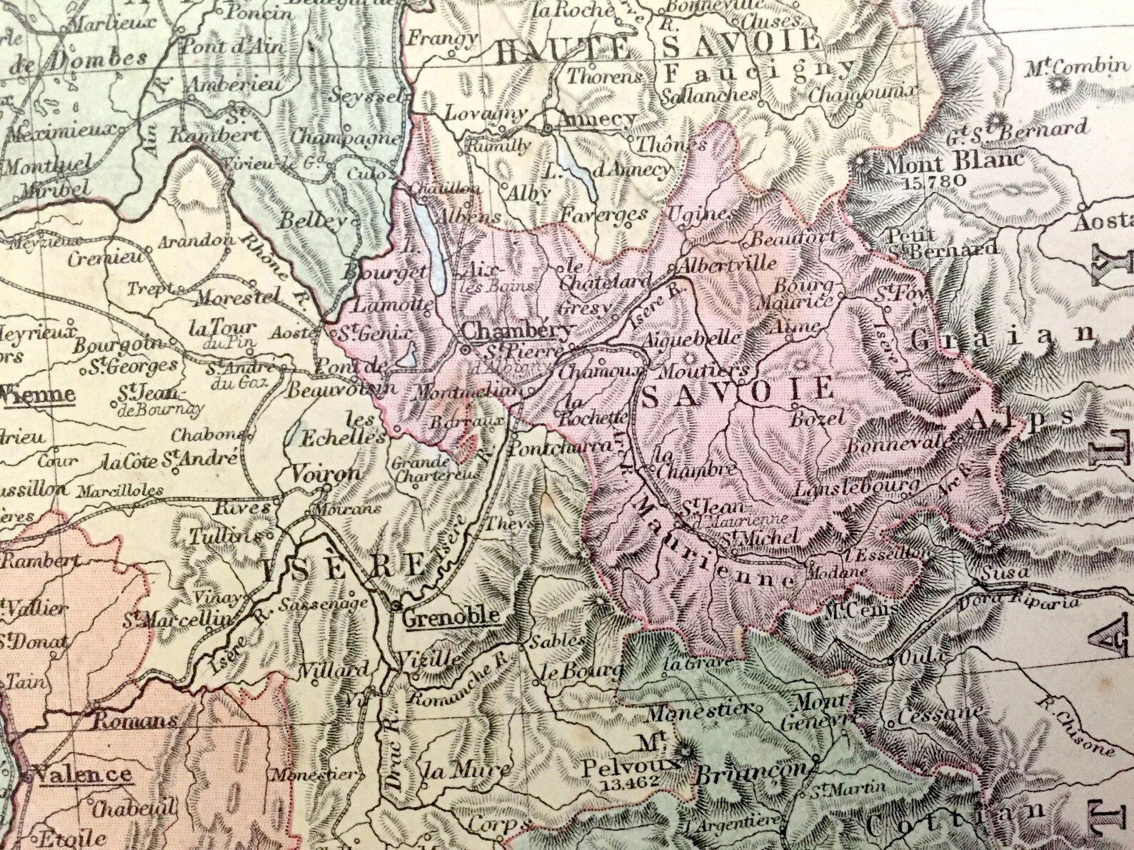 Antique 1888 France Map From A & C Black's World Atlas – Paris ...