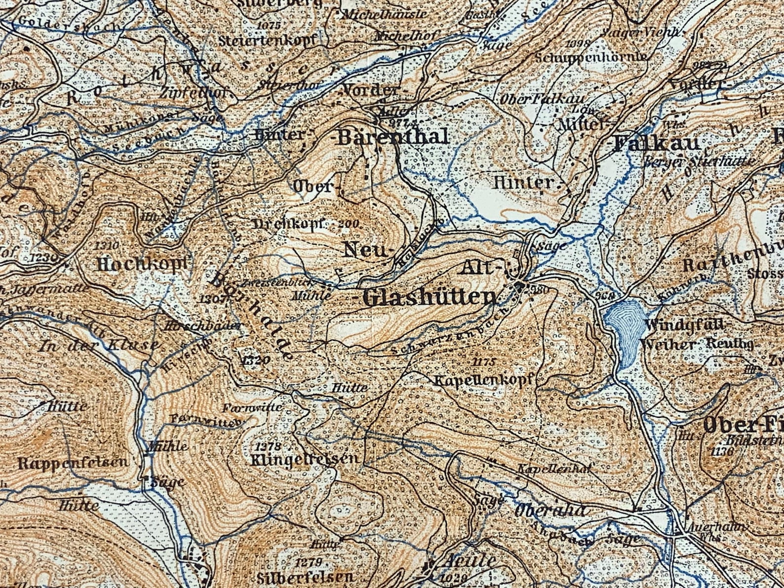 Antique 1911 Todtnau, Germany Map From Baedekers Guide Atlas – Baden ...