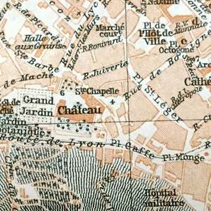 Antique 1914 Chambery, France Map From Baedekers Guide Atlas – Sonnaz ...