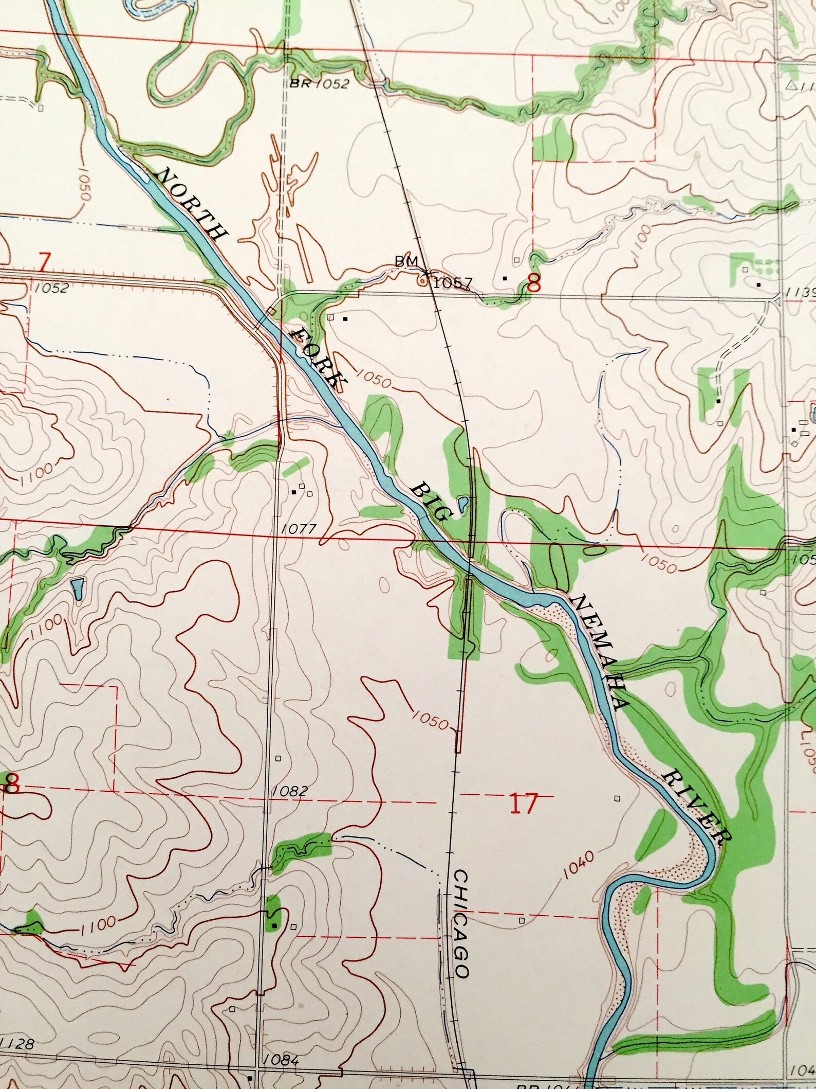 Antique Table Rock, Nebraska 1965 US Geological Survey Topographic Map ...
