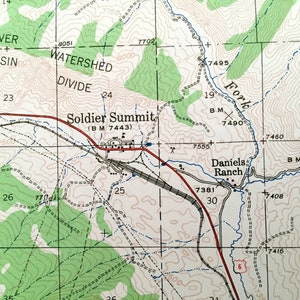 Antique Soldier Summit, Utah 1939 US Geological Survey Topographic Map ...