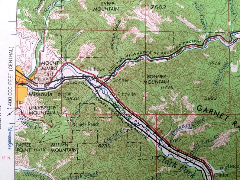Antique Butte Montana 1962 US Geological Survey Topographic - Etsy