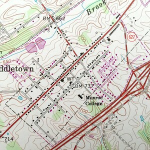 Antique Middletown, Virginia 1966 US Geological Survey Topographic Map ...