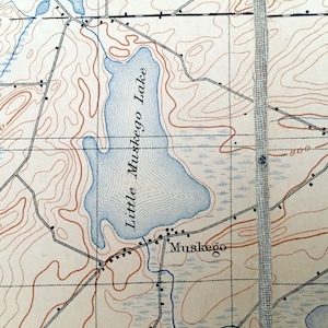 Antique Muskego, Wisconsin 1901 US Geological Survey Topographic Map ...