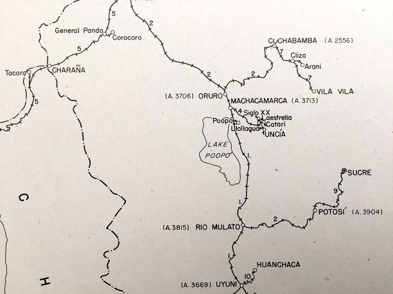 Antique Bolivia 1942 Railroads Map US Board of Economic - Etsy