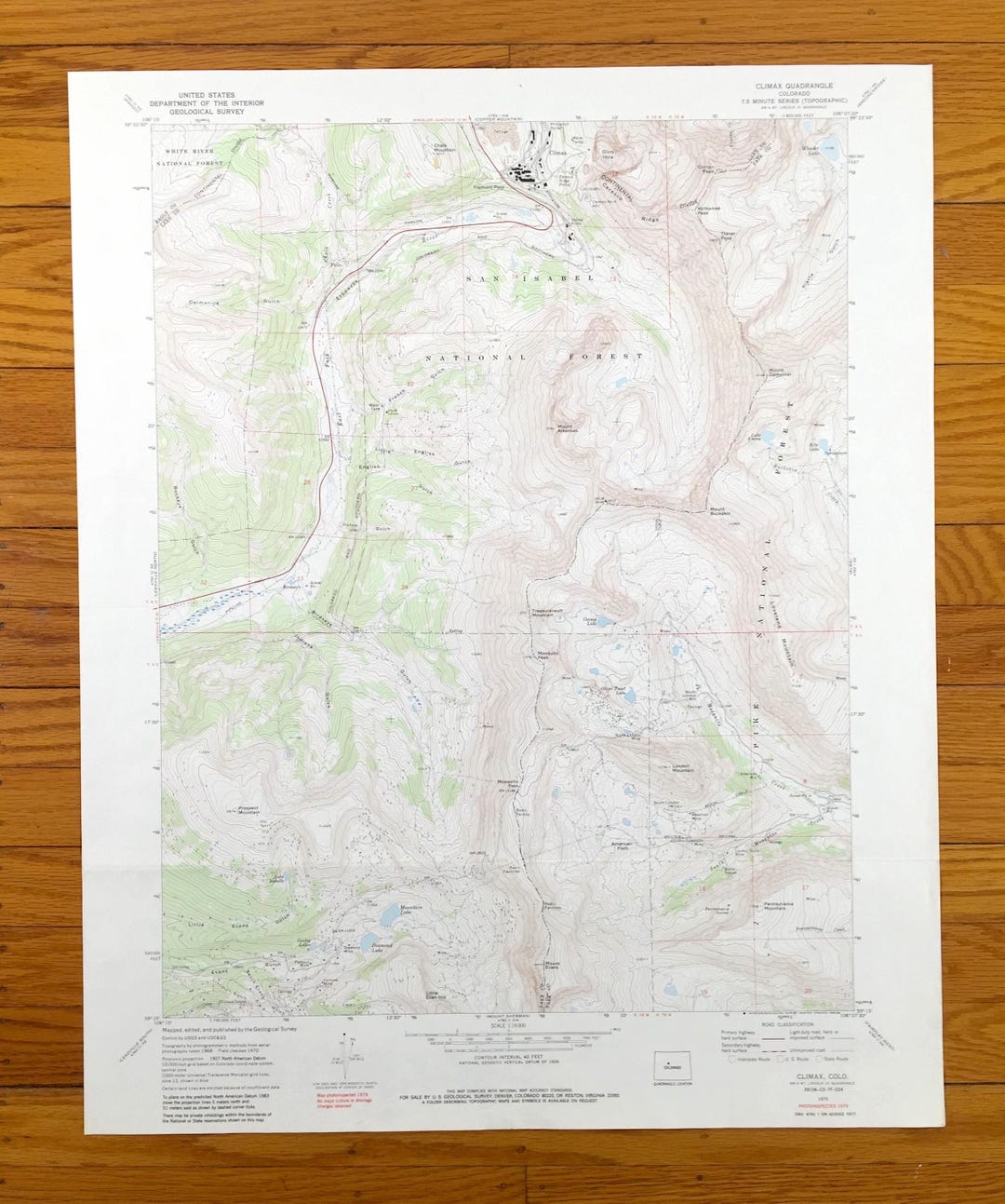 Antique Climax, Colorado 1970 US Geological Survey Topographic Map ...