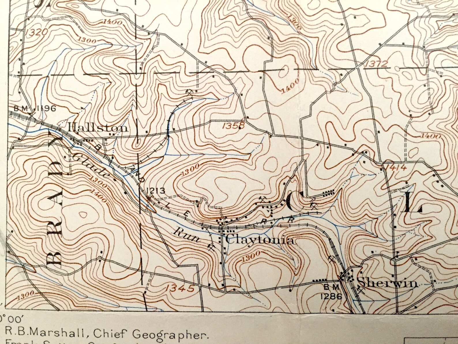 Antique Hilliards, Pennsylvania 1912 US Geological Survey Topographic ...