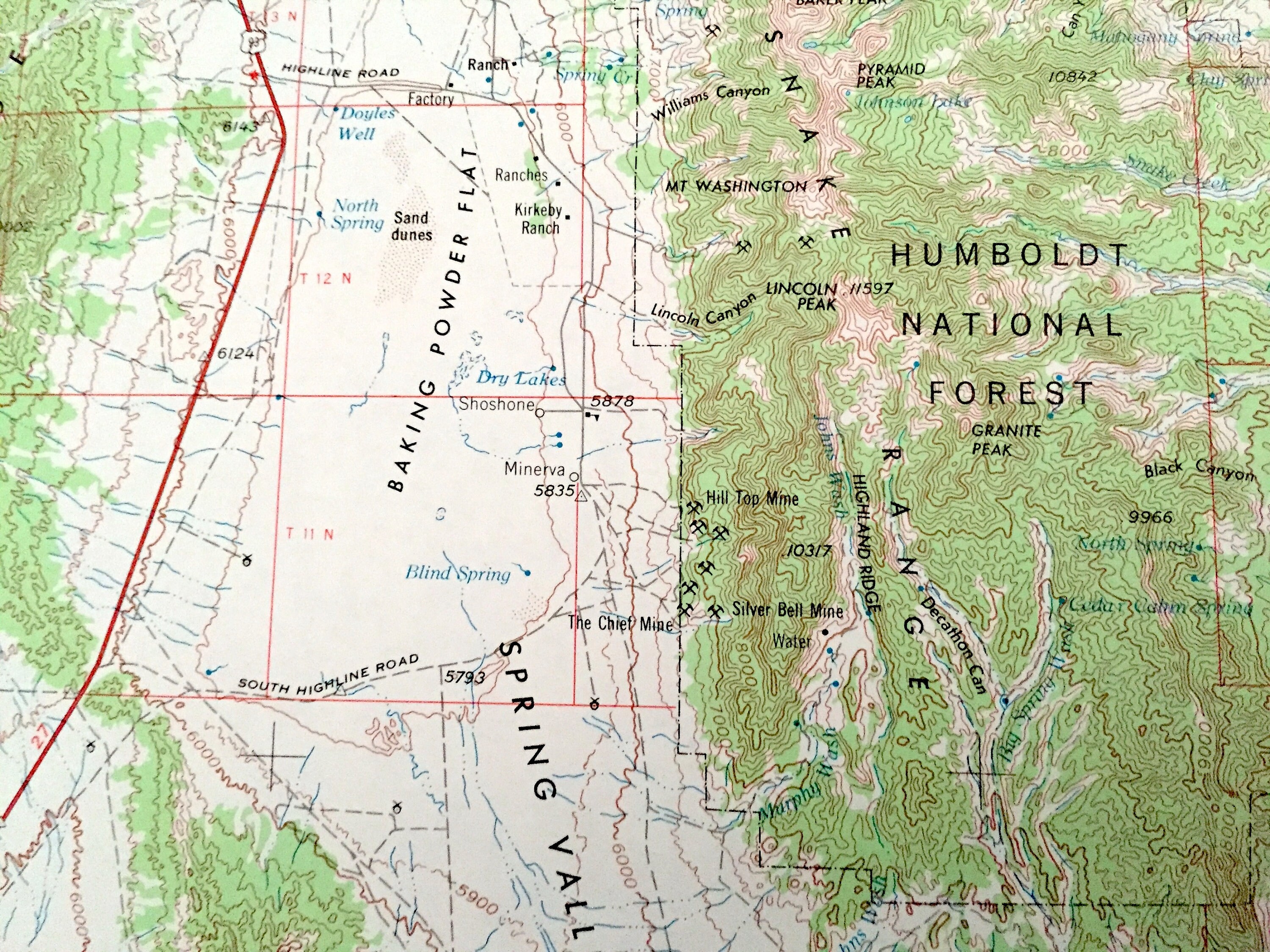 Antique Lund Nevada 1956 US Geological Survey Topographic Map | Etsy