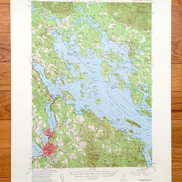 Antique Map of Squam Lake - Etsy