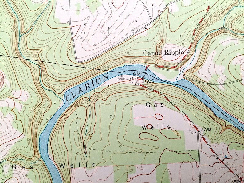 Antique Knox, Pennsylvania 1963 US Geological Survey Topographic Map ...