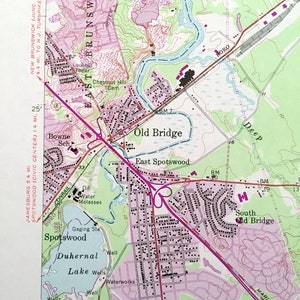 Antique South Amboy, New Jersey 1954 New Jersey US Geological Survey ...