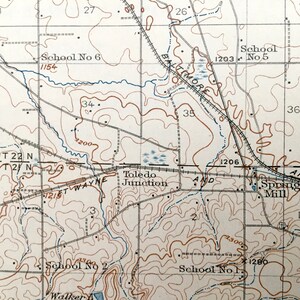 Antique Crestline, Ohio 1915 US Geological Survey Topographic Map ...