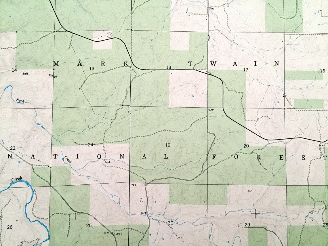 Antique Roby Missouri 1954 US Geological Survey Topographic | Etsy