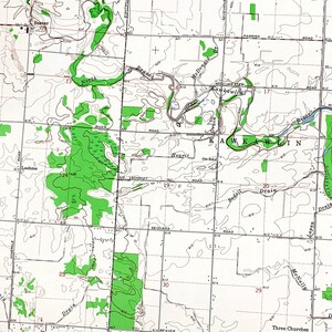 Antique Willard, Michigan 1962 US Geological Survey Topographic Map ...