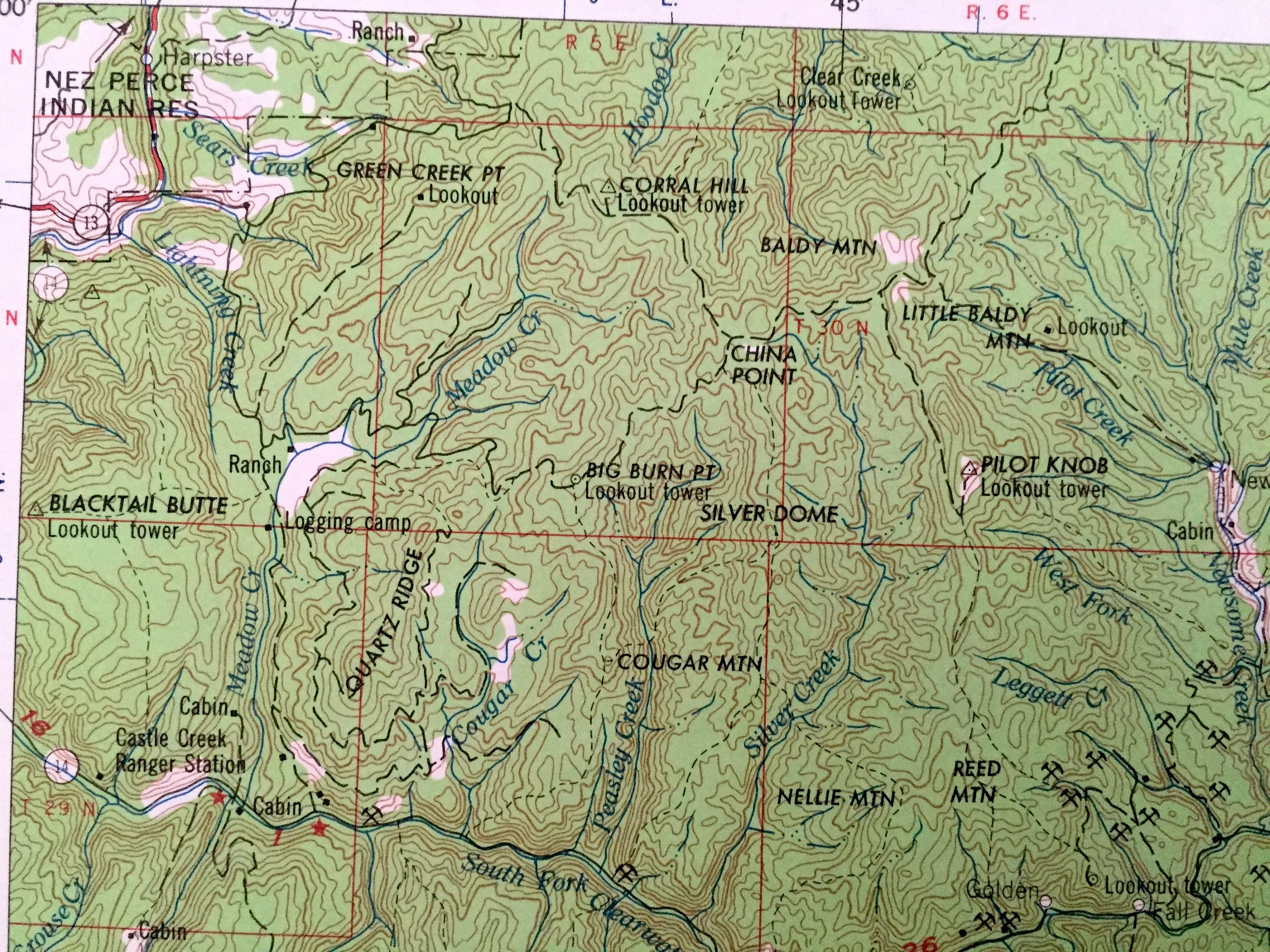 Antique Elk City Idaho 1956 US Geological Survey Topographic | Etsy