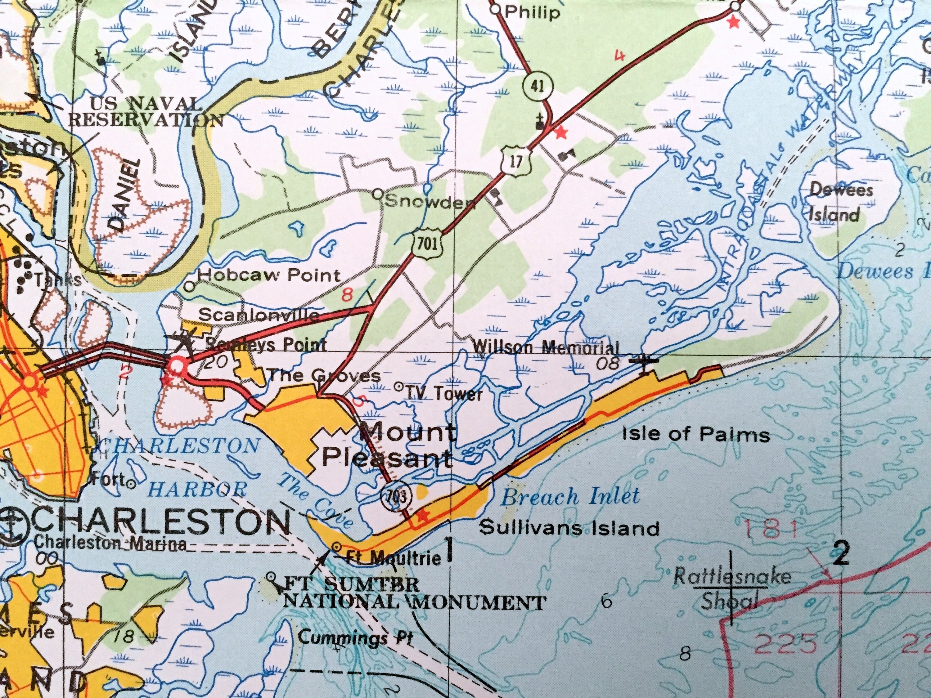 Antique James Island South Carolina 1969 US Geological Survey | Etsy