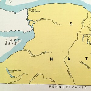 Antique 1941 New York English Colonial Map From WP Munger's Historical ...