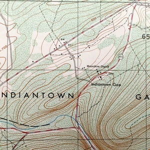 Antique Indiantown Gap, Pennsylvania 1947 US Geological Survey ...