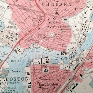 Antique Boston, Massachusetts 1971 US Geological Survey Topographic Map ...
