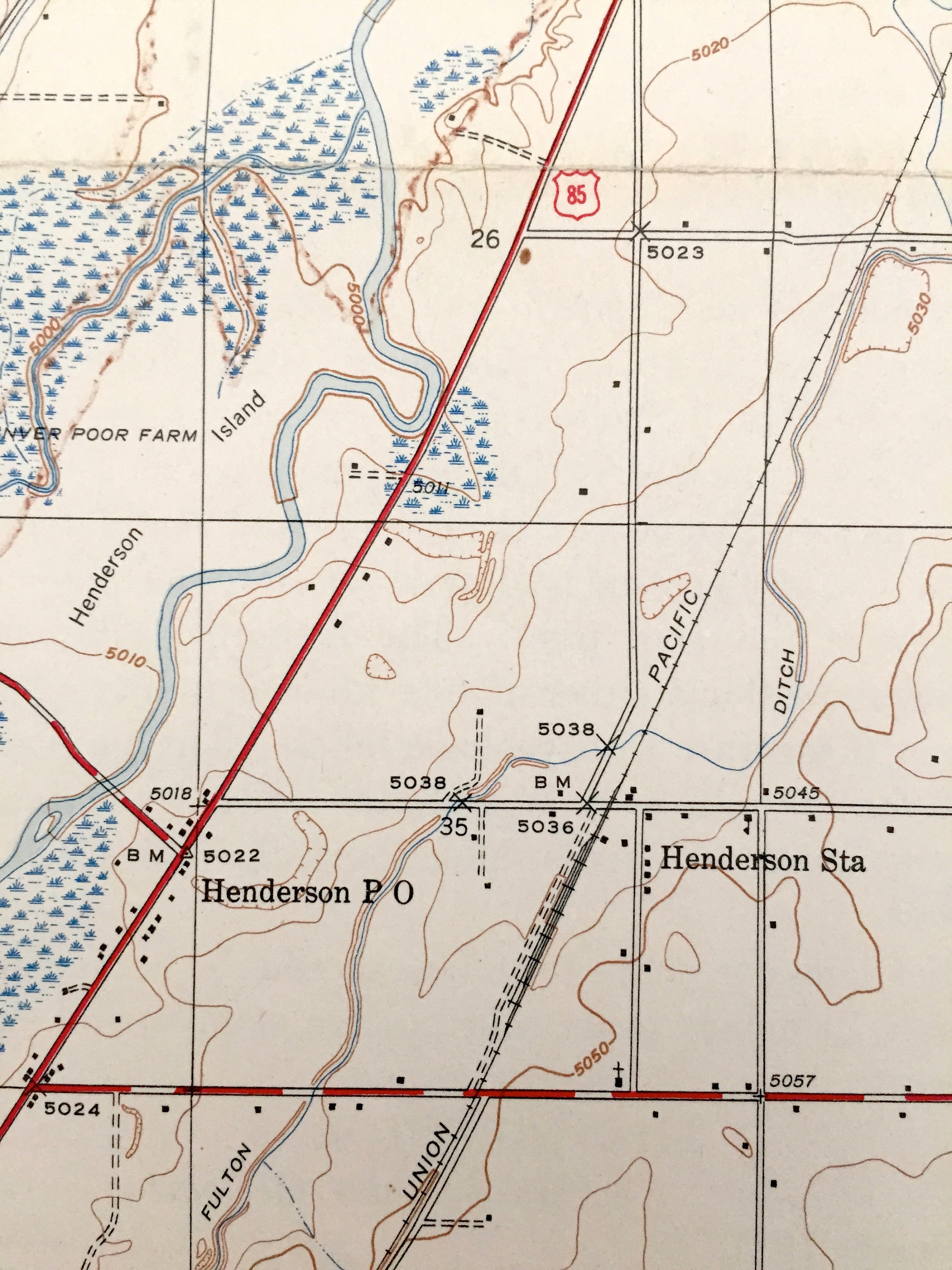 Antique Brighton, Colorado 1944 US Geological Survey Topographic Map ...