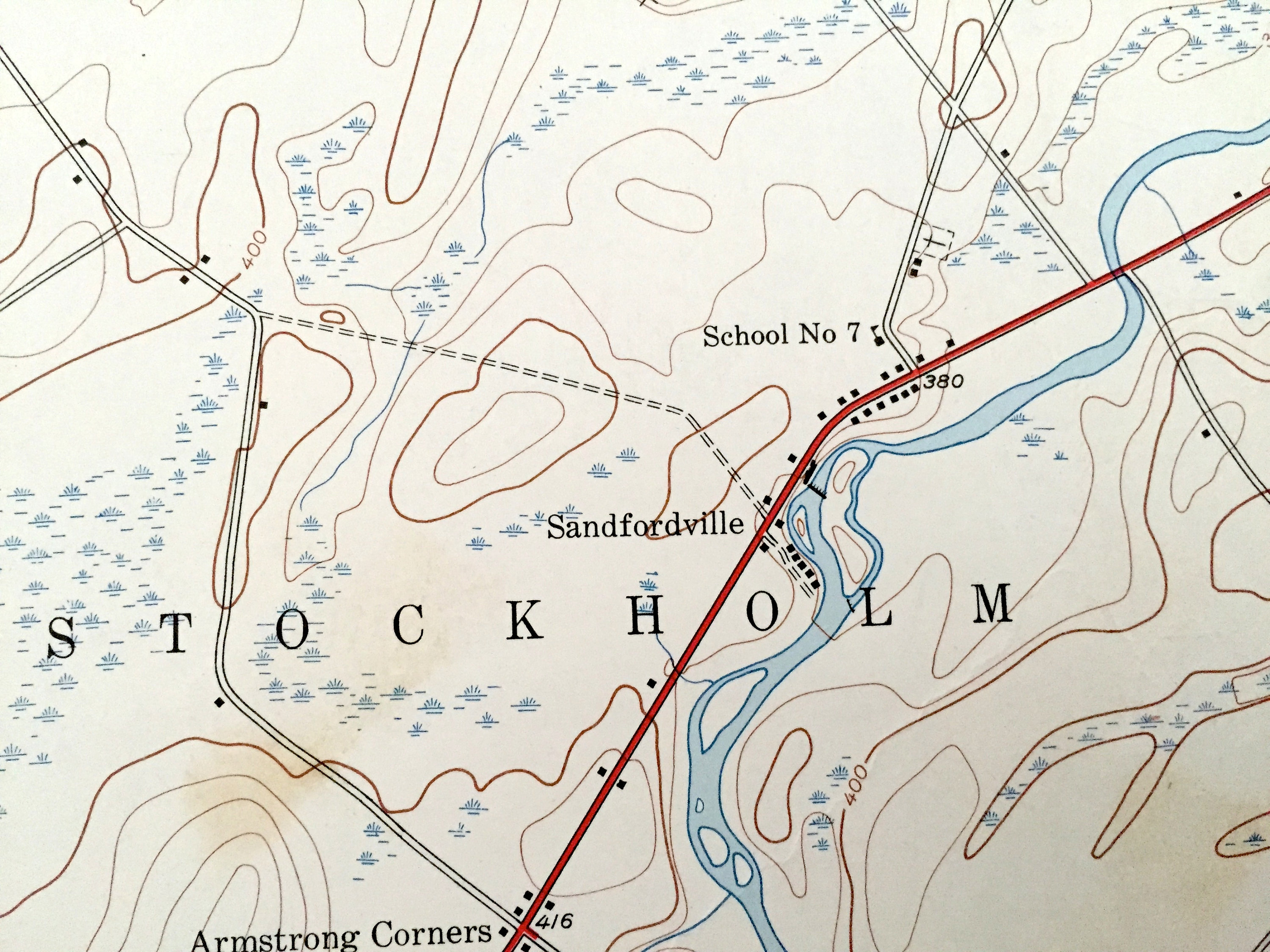 Antique Potsdam, New York 1943 US Geological Survey Topographic Map ...