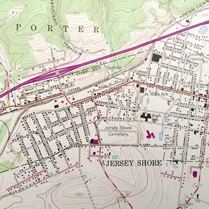 Antique Jersey Shore, Pennsylvania 1965 US Geological Survey ...