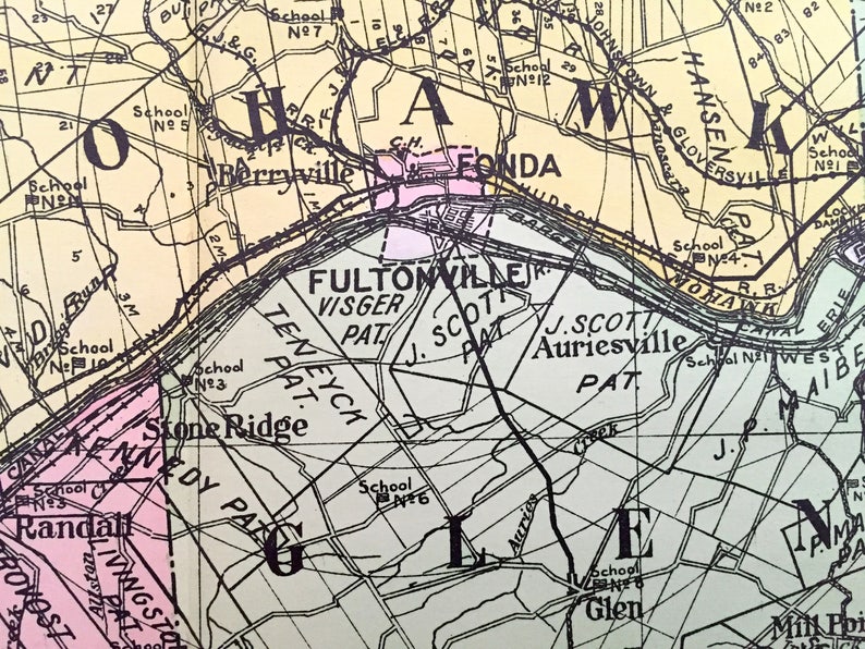 Antique Montgomery County New York 1912 New Century Atlas Map - Etsy UK