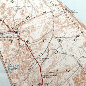 Antique Truro, Cape Cod, Massachusetts 1944 US Geological Survey ...