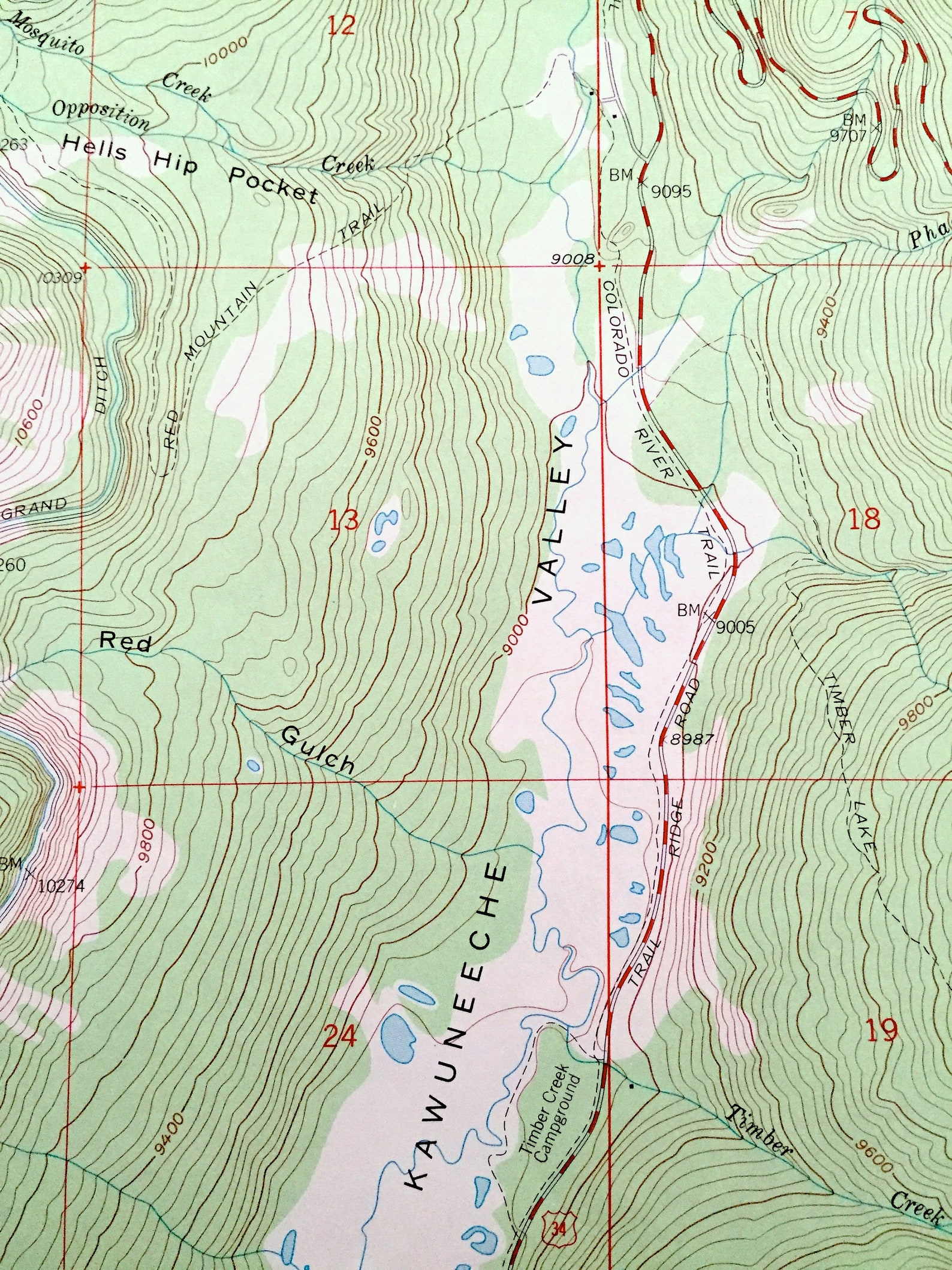 Antique Fall River Pass Colorado 1958 US Geological Survey | Etsy