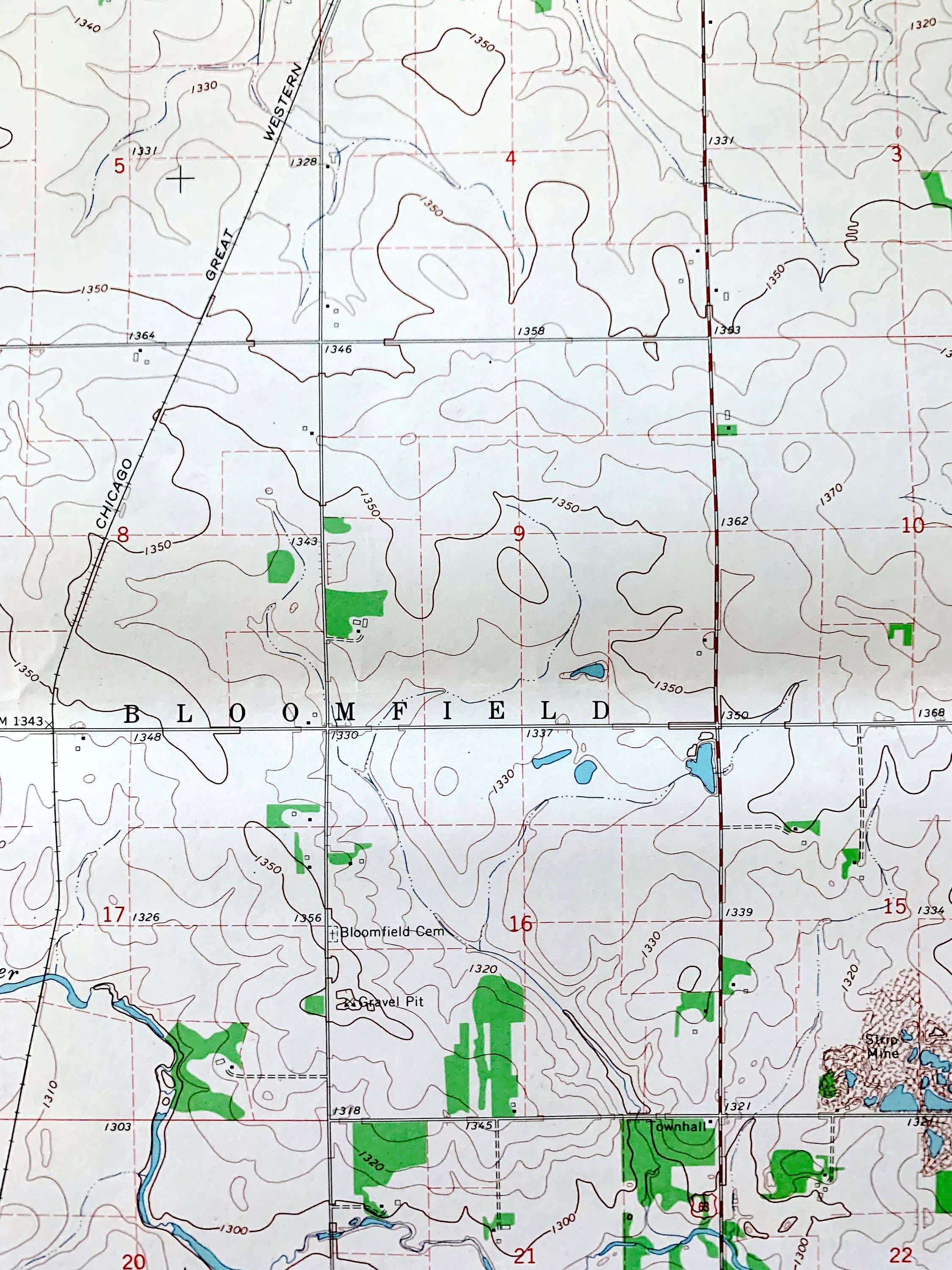 Antique Spring Valley, Minnesota 1965 US Geological Survey Topographic ...