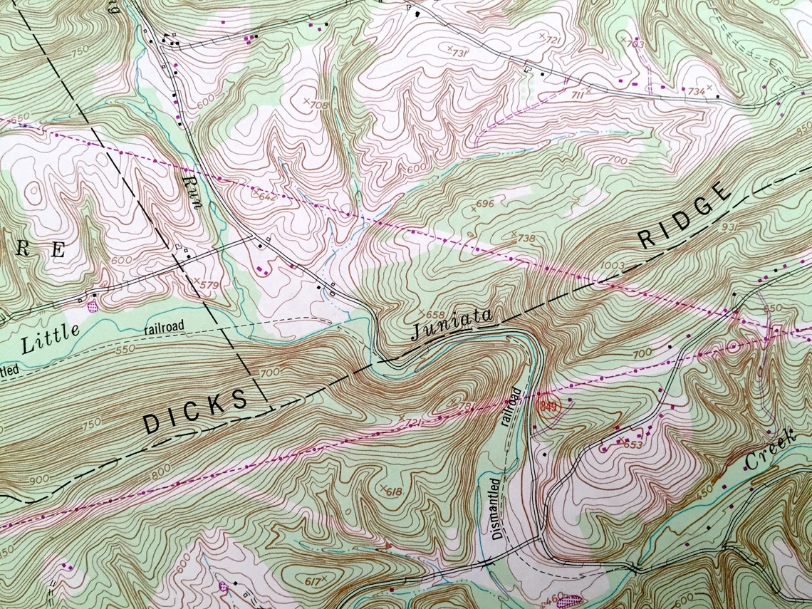 Antique Duncannon Pennsylvania 1952 US Geological Survey | Etsy