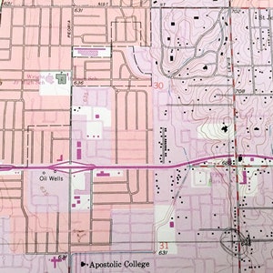 Antique Tulsa, Oklahoma 1952 US Geological Survey Topographic Map ...