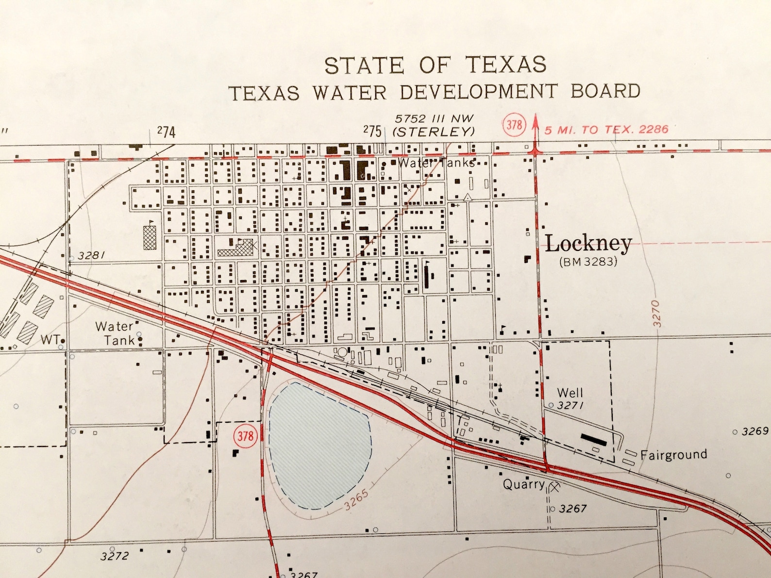 Antique Lockney Texas 1965 US Geological Survey Topographic | Etsy